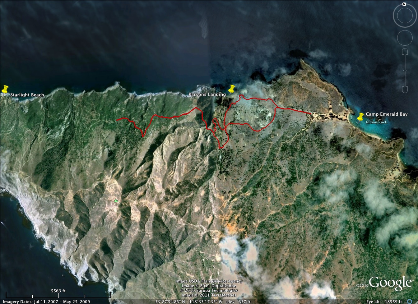 A Hiking Diary of Catalina: Parsons Landing toward Starlight Beach