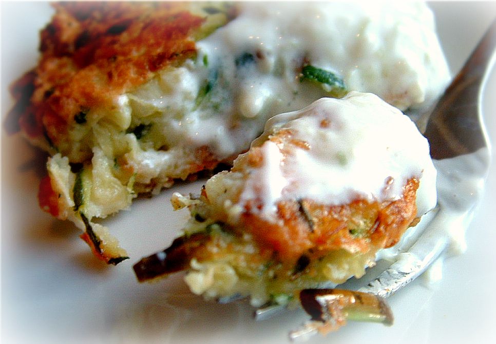 Greek Zucchini Fritters and Tzatziki Sauce– Kolokithokeftedes - A Feast ...