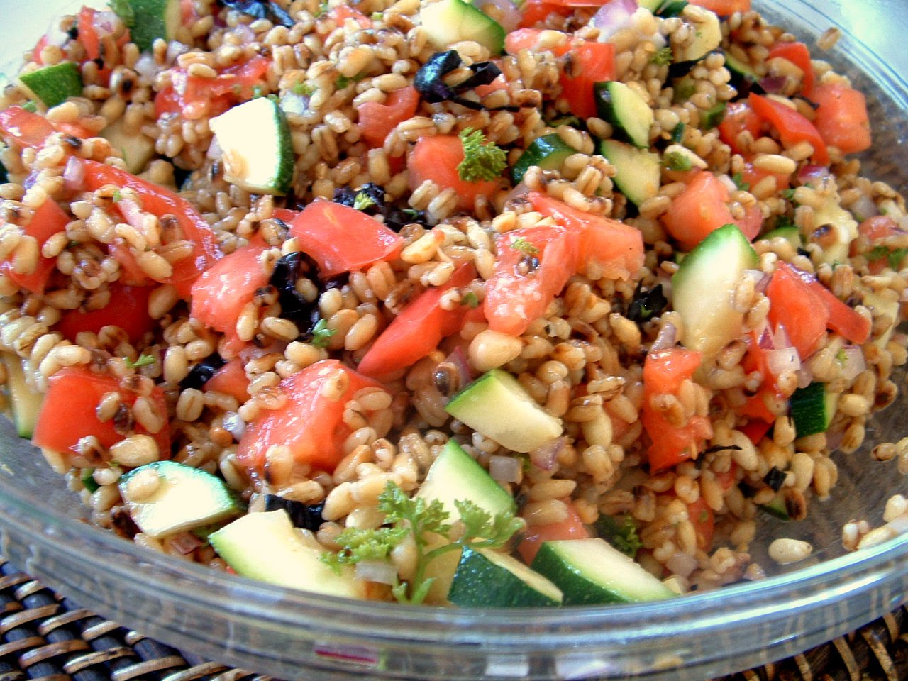 Toasted Barley Salad with Fresh Herbs, Heirloom Tomatoes and Zucchini ...