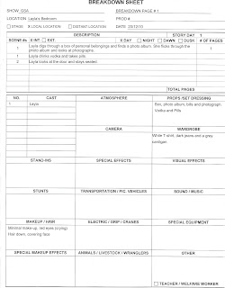 Pre-Production: Breakdown Sheets