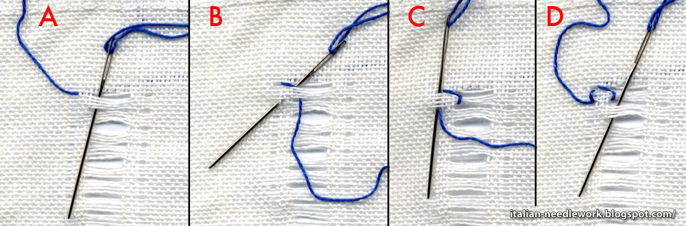 Italian Needlework: Gigliuccio Hemstitch - How to