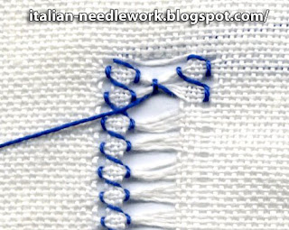 Italian Needlework: Gigliuccio Hemstitch - How to
