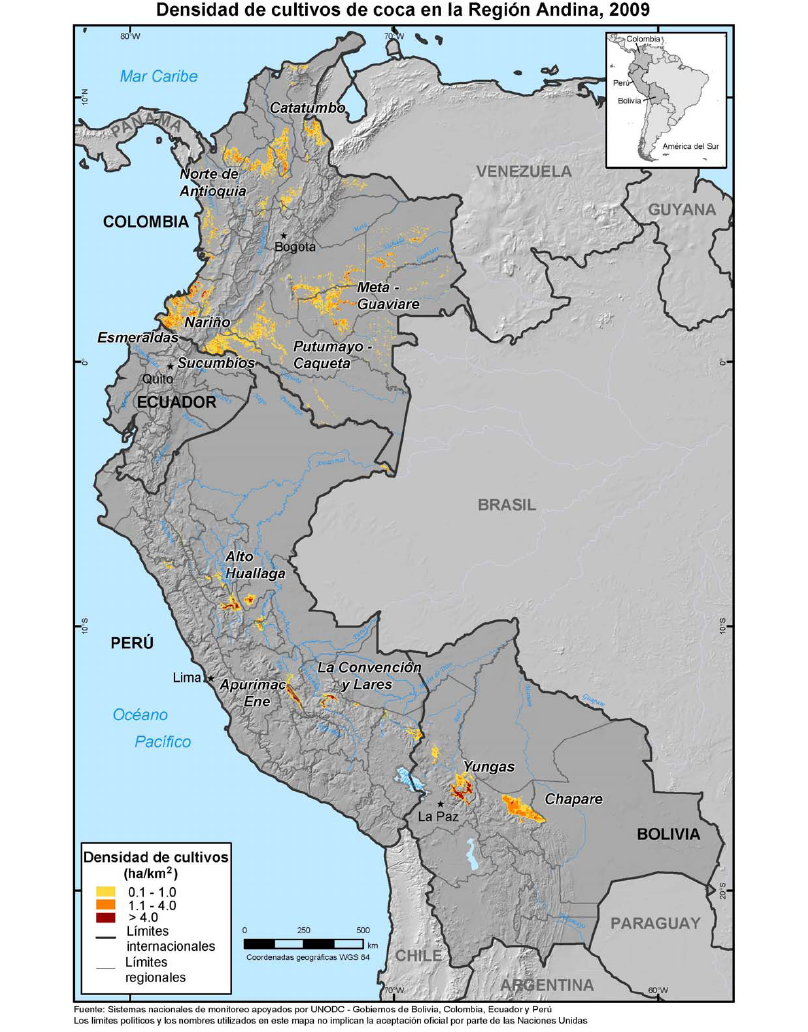 BLOG IDE CHILE: Cartografía de los cultivos de Coca en la Región Andina