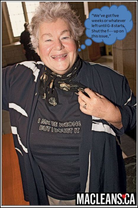 CanadianSense: Senator Nancy Ruth: Speaks Truth To Power