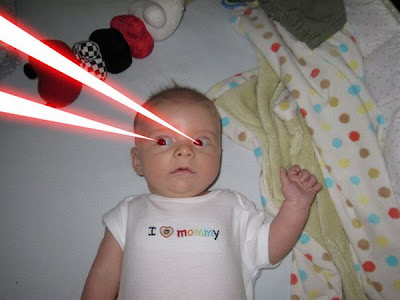 Its All about Fun!: Funny laser eyes on babies