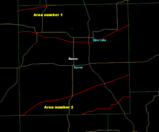 The Weather Center.: Tornado/severe thunderstom map for Barron County