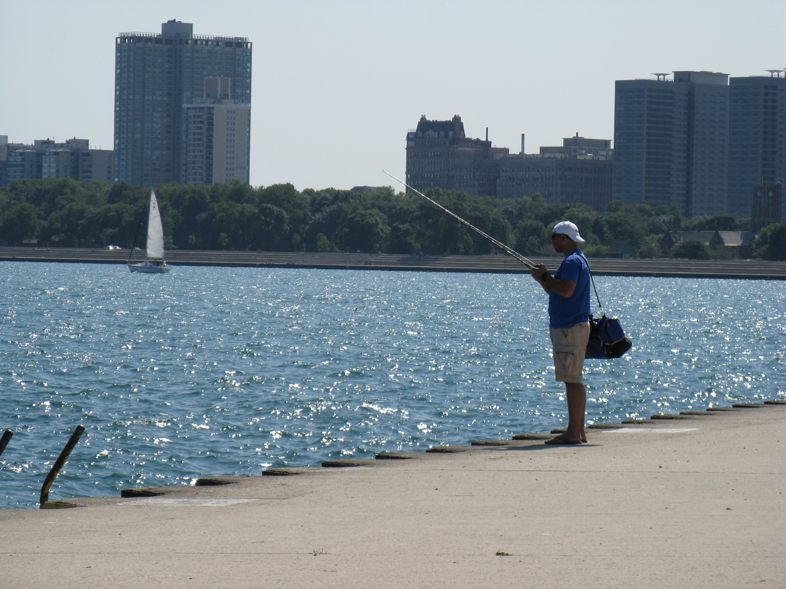 Chicago Photos: Fishing by the Lake Michigan