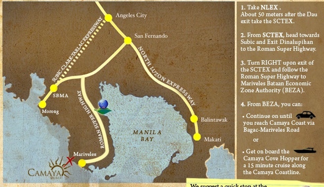World Class Paradise CAMAYA COAST: LOCATION GUIDE