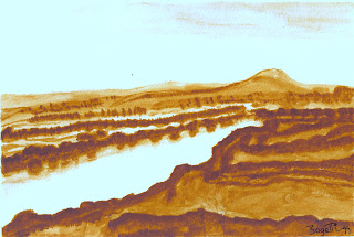 Las Pinturas de Riccardangelo: Paisaje y río; aguada. 1999