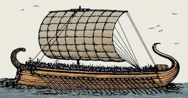 Galera romana - La invención de aviones, autos, locomotoras y navios