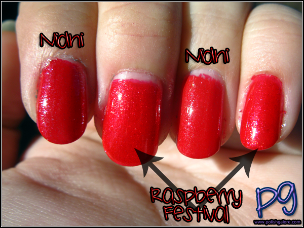 Zoya Nidhi vs China Glaze Raspberry Festival - Polish Galore