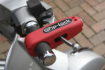 Scooter-Wear Blog: Grip-Lock 'Bright Security' Scooter Lock - HOT CAKES!