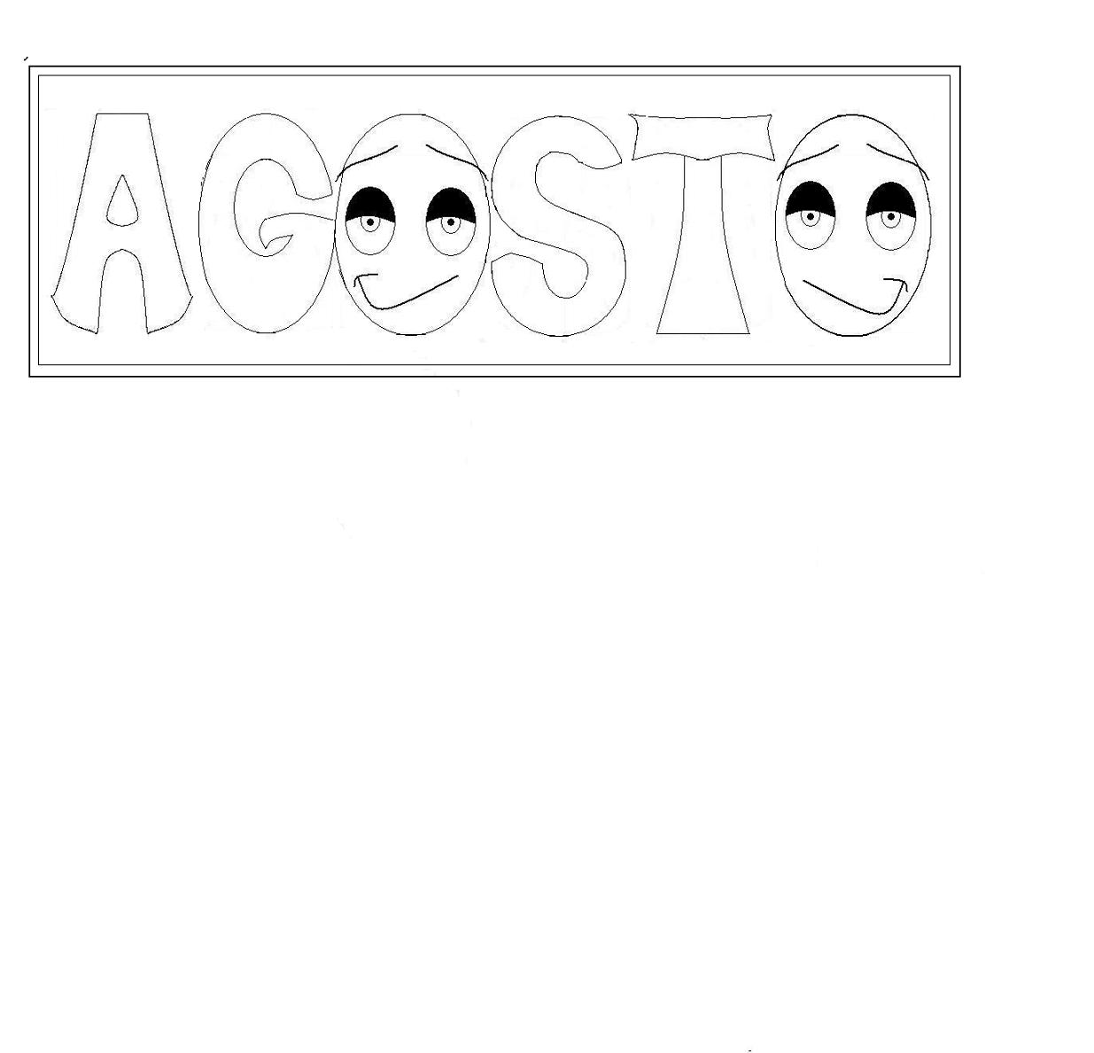 DIBUJOS PARA DOCENTES: CARTEL AGOSTO