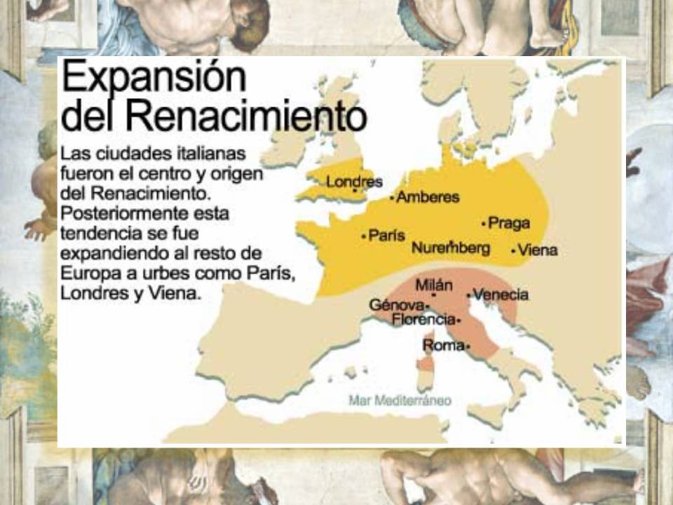 "El Renacimiento, edad dorada": Mapa de expansion del Renacimiento y ...