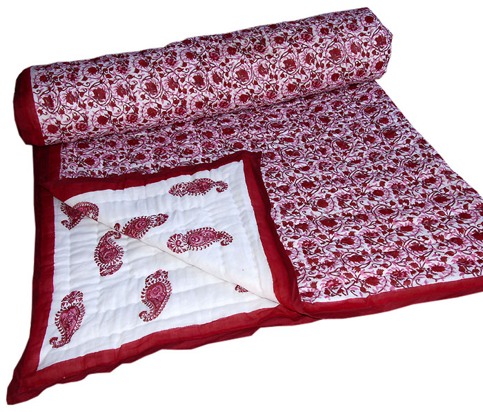 Traditional Handmade Cotton Floral quilts, quilt