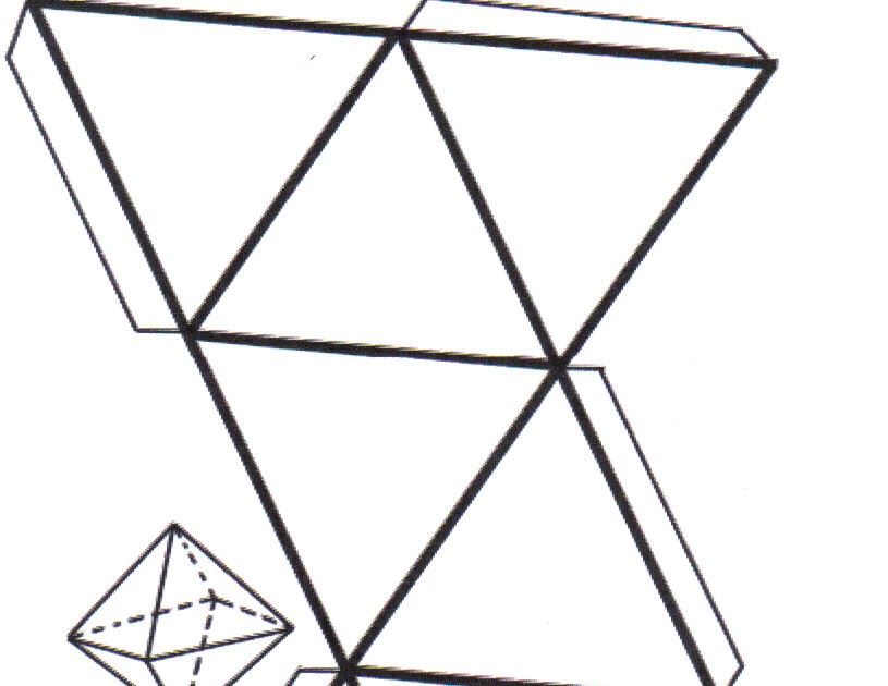 Poliedros Platónicos: Plantilla Octaedro