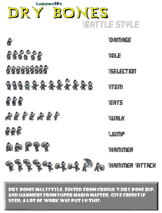 Sprite Galaxy: Dry Bones battle style