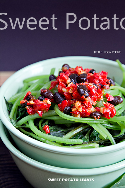 Little Inbox Recipe ~Eating Pleasure~: Sweet Potato Leaves Stir-Fry