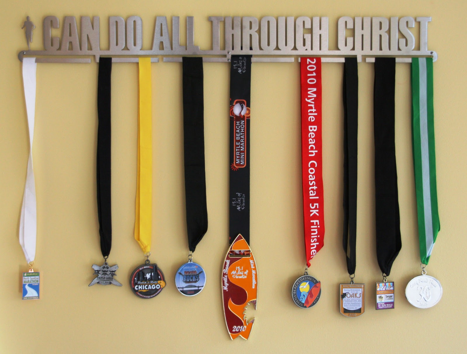Tri'ing for a Higher Purpose: Finisher Medal Display