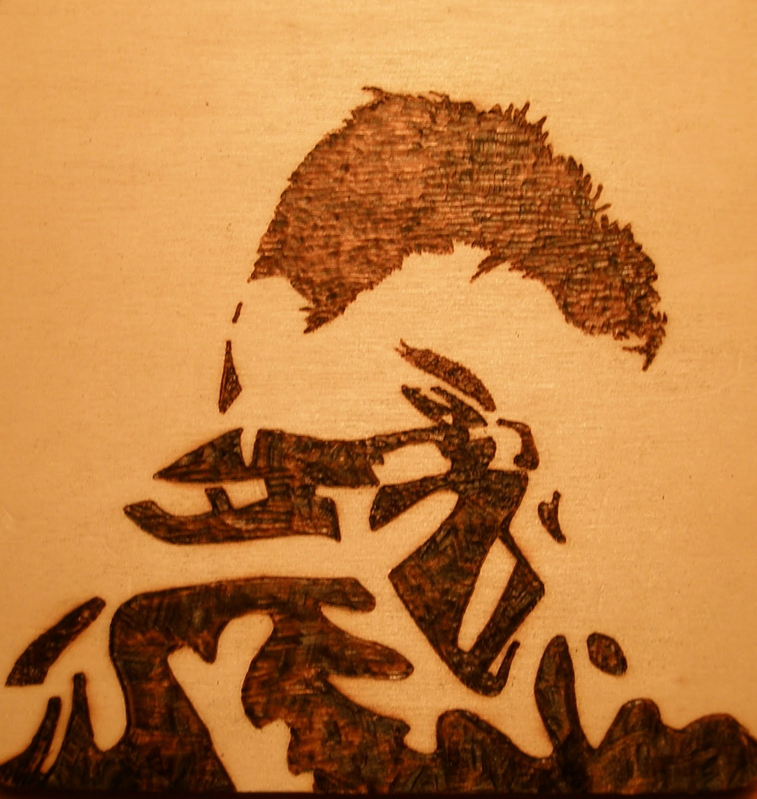 Espaço da Pirogravura: Retrato em Pirografia