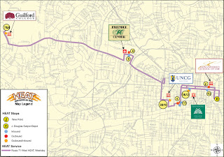 HEAT Journeys and Connections: Where does you HEAT bus go (UNCG)