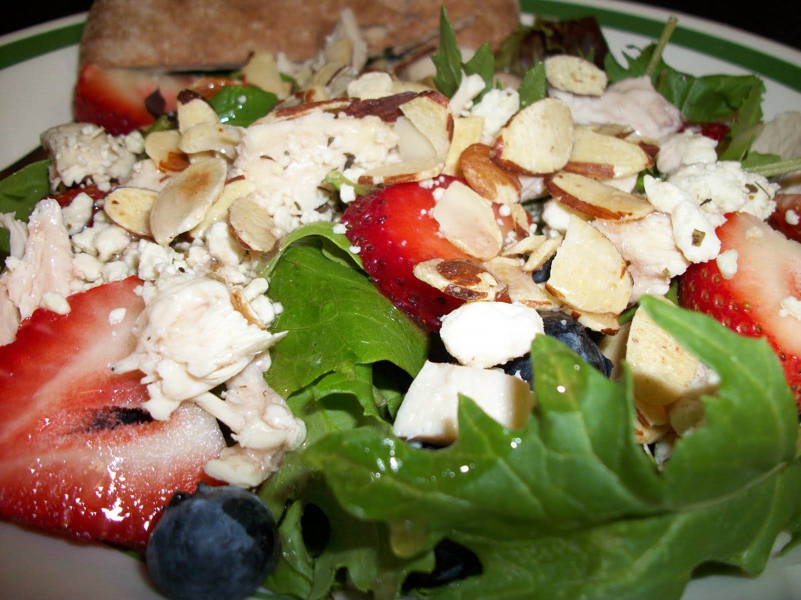 Preheat To 350: Mixed Field Greens with Chicken, Feta and Blueberries