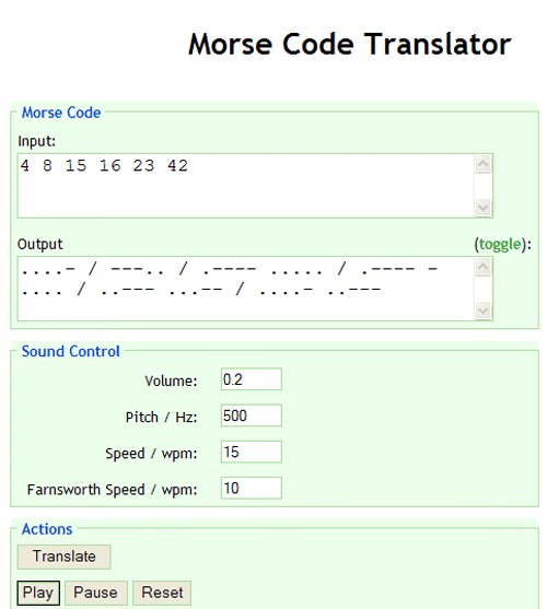 Morse code translator - infoegg