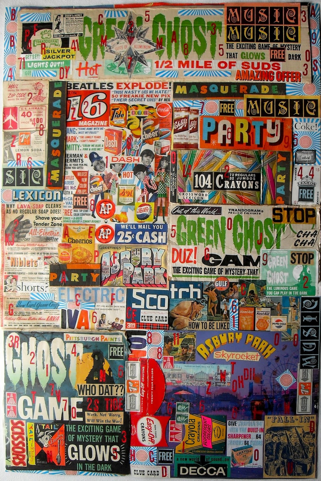 ART SKOOL DAMAGE : Christian Montone: Collage: Ghost Music (Diptych)