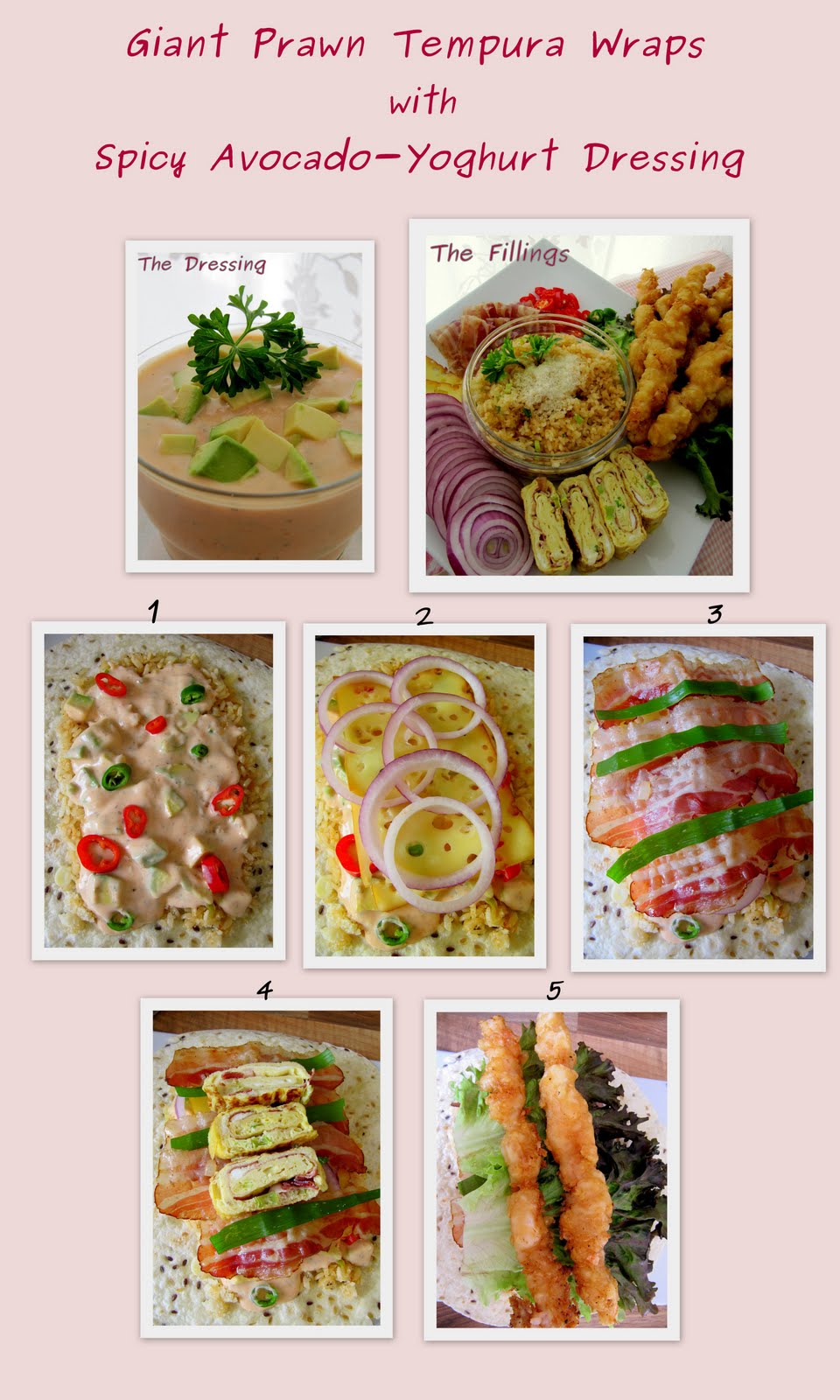 Giant Prawn Tempura Wraps with Spicy Yoghurt Dressing | Cooking Gallery