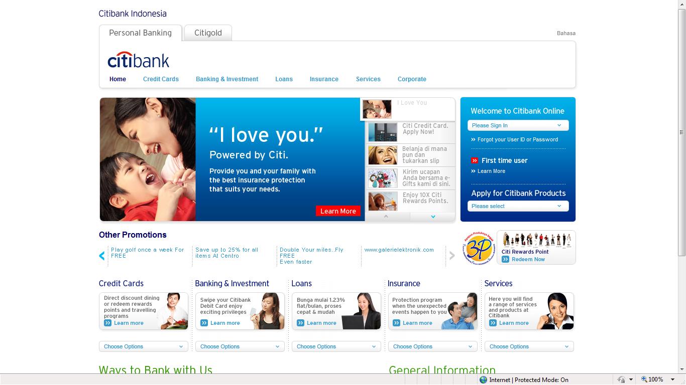 E-business assignments: hsbc website Vs. Citibank website