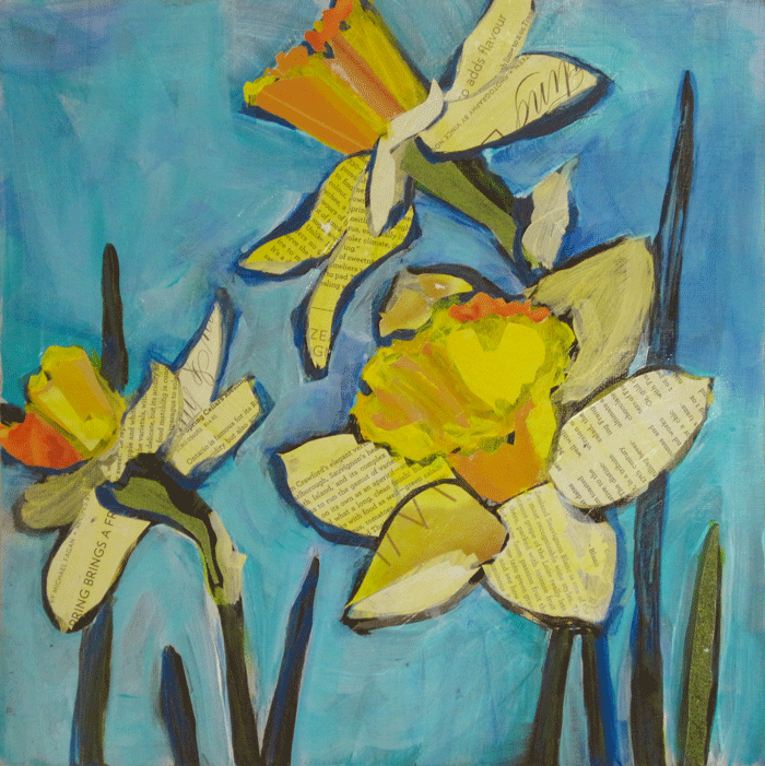 Artwork and Artplay: Daffy Collage...work in progress