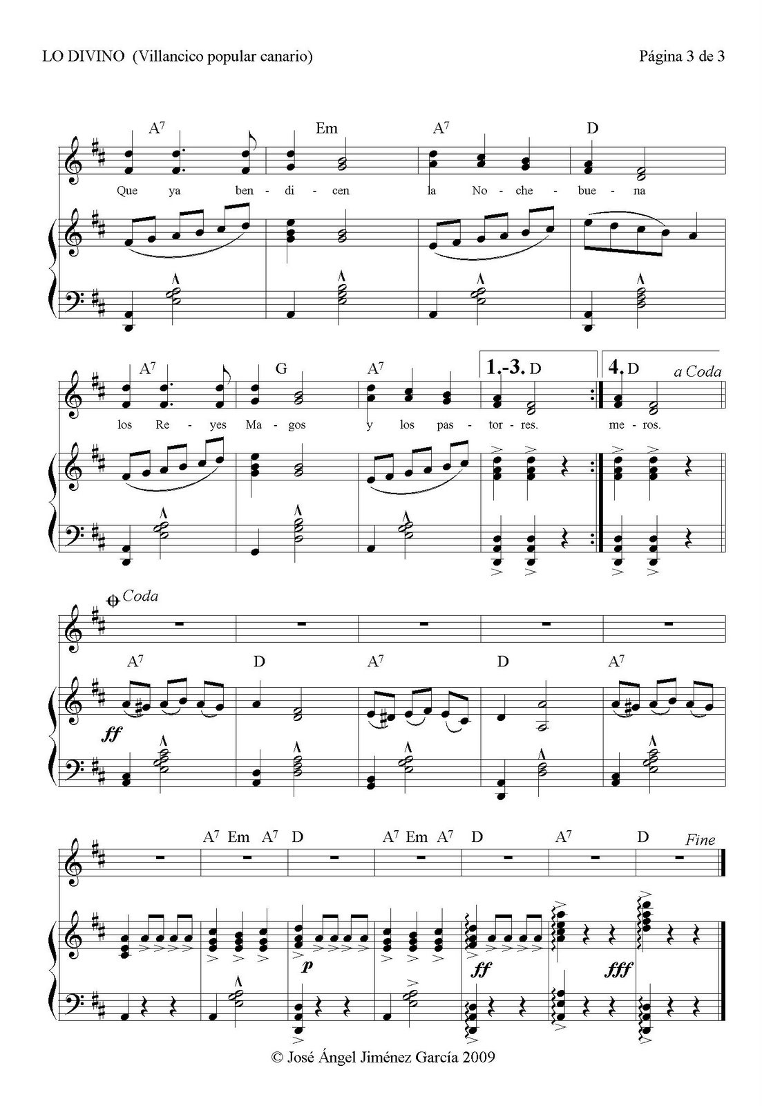 Lo Divino (Villancico popular canario) | Coro de la Asociación de ...