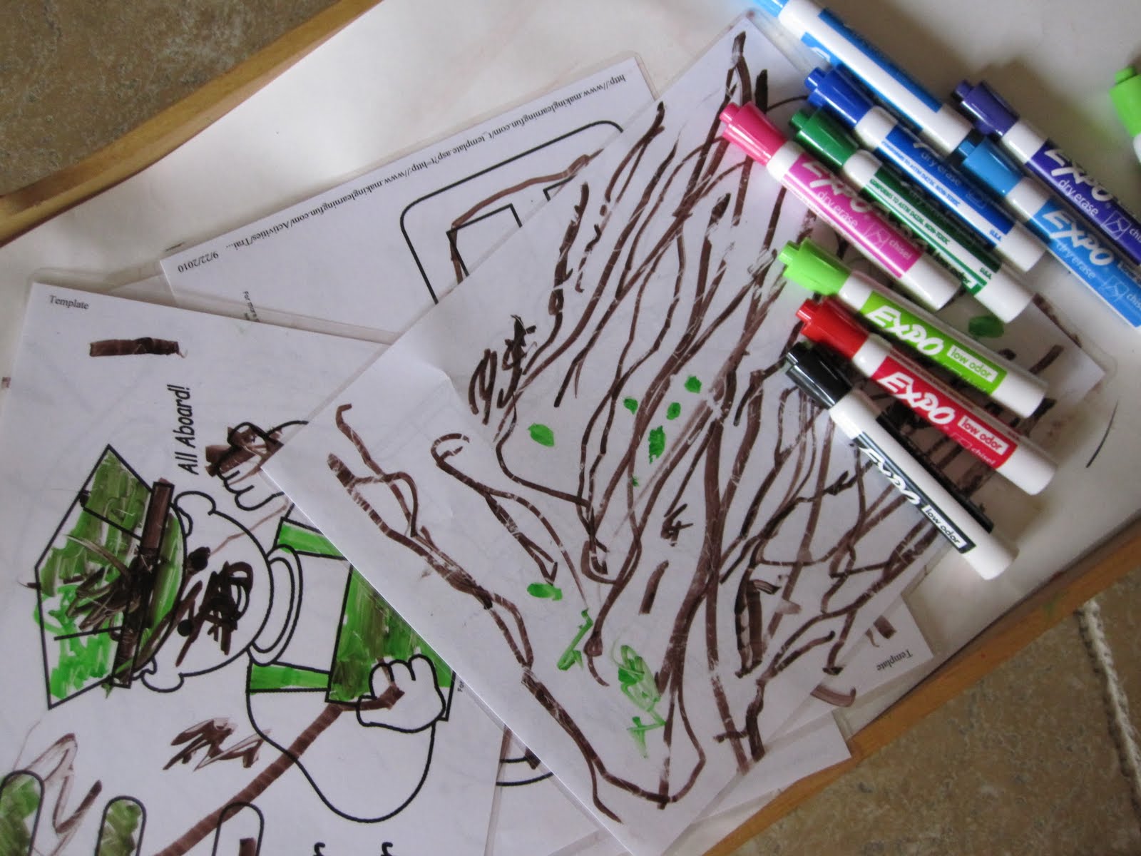 Burgin's Block: Laminated Coloring Pages