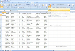 Dummy Essentials: Lock Rows and Columns In MS Excel 2007