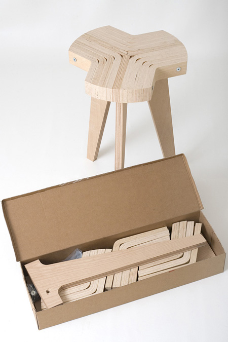 Lets talk about design: Offset, a flat-pack stool by Giorgio Biscaro ...