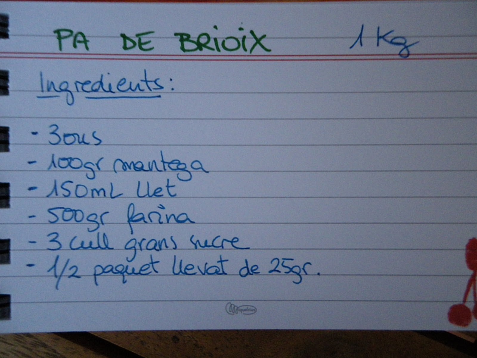 les meves cosetes: Receptes de pa