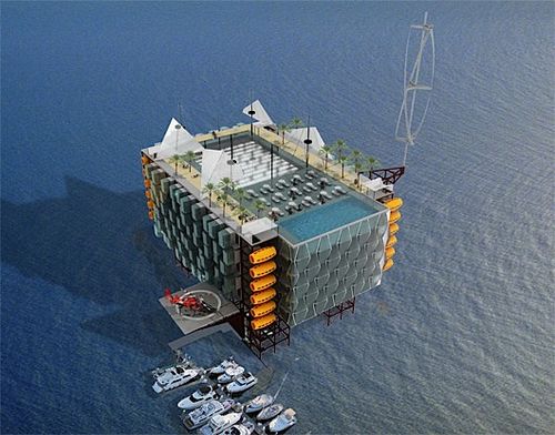 Oil rig Hotel, Hotel Tengah Laut Yg Ramah lingkungan ~ Kumpulan Artikel