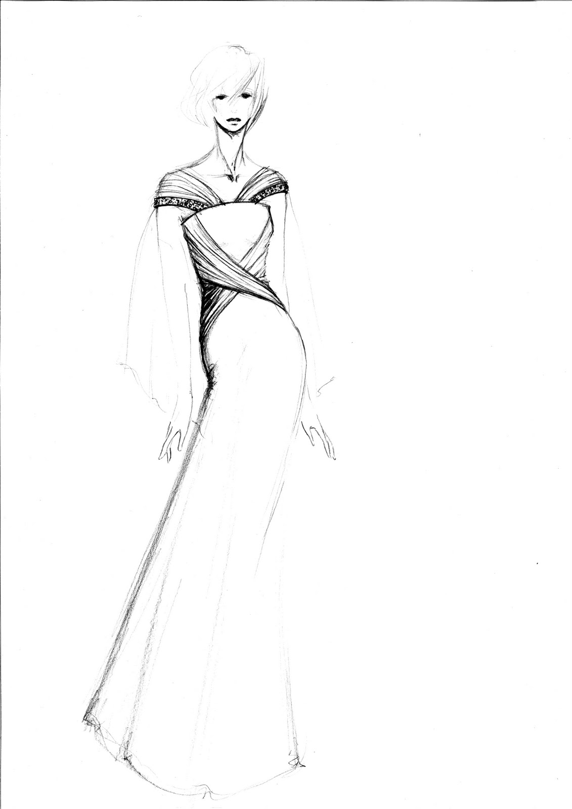 styliste illustrateur: Croquis Haute - couture