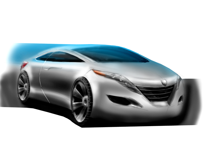 hyrax sketches: Car sketch using tablet