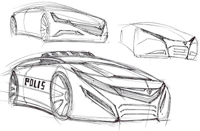 hyrax sketches: Police car design