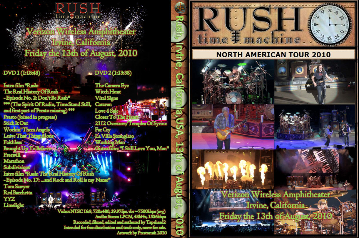 Welcome: Rush - IRVINE 13/08/2010 - TIME MACHINE TOUR