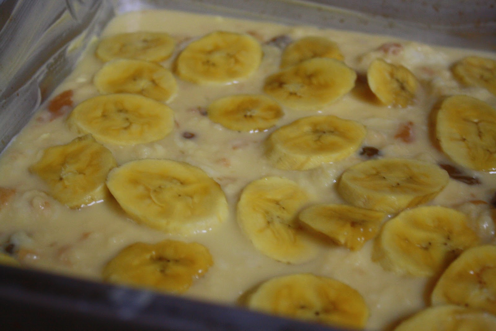 Puding Roti Dengan Pisang