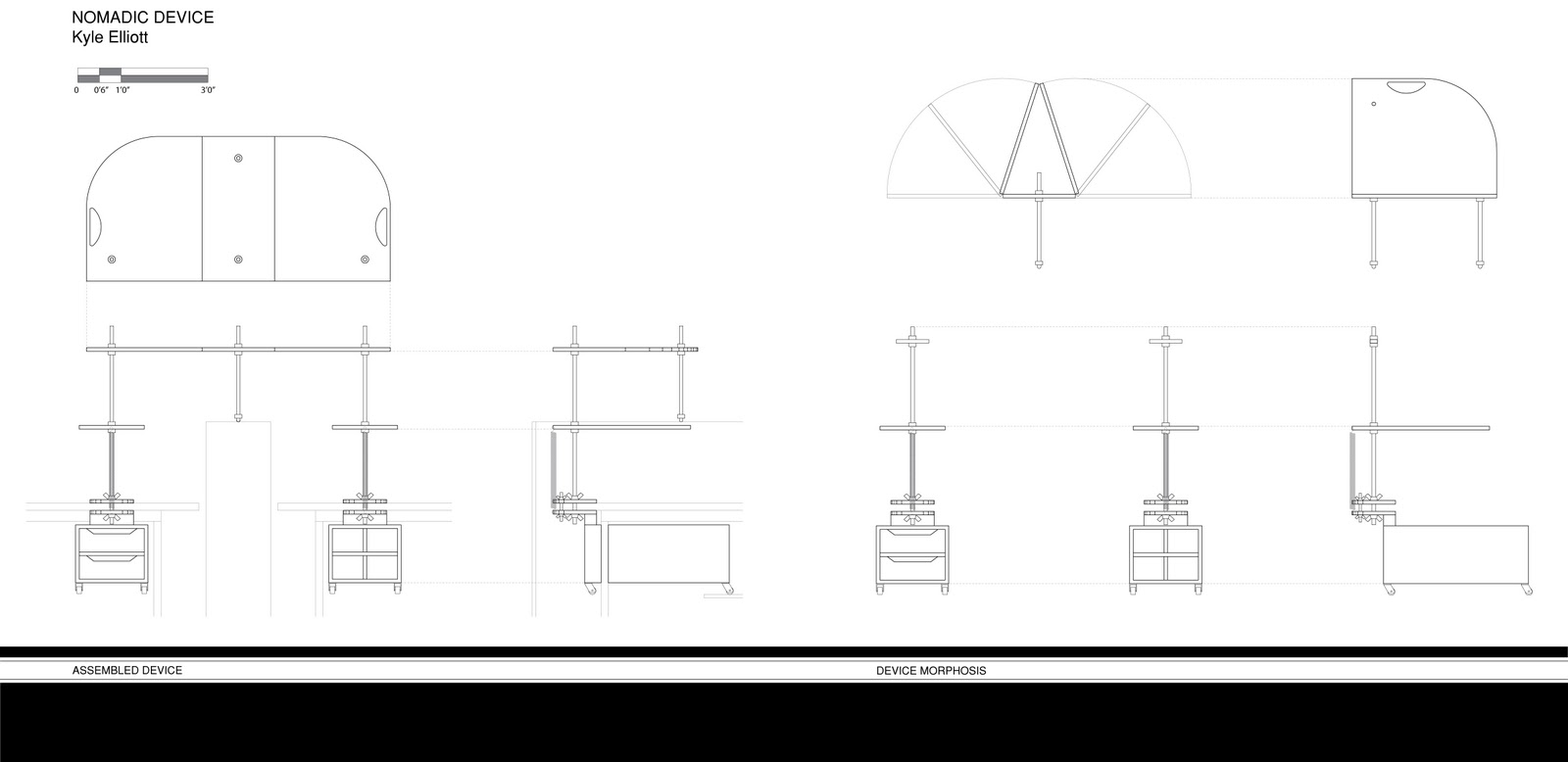 Arch 3501 - Fall 2010 - Kyle Elliott: Nomadic Device: Line Drawings