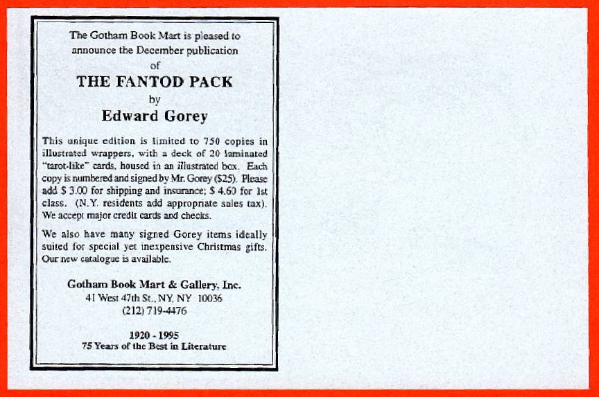 Goreyana: The Fantod Pack