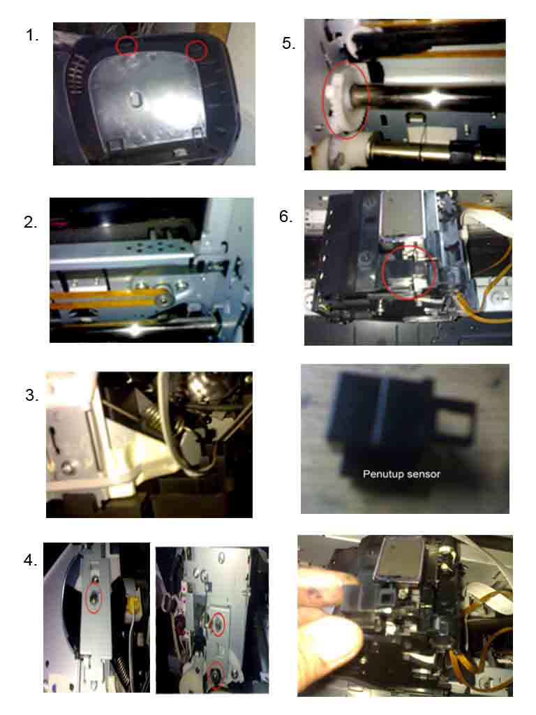 5. Lepas AS besi tapi usahakan Gear jangan sampai terlepas ( lihat gambar )