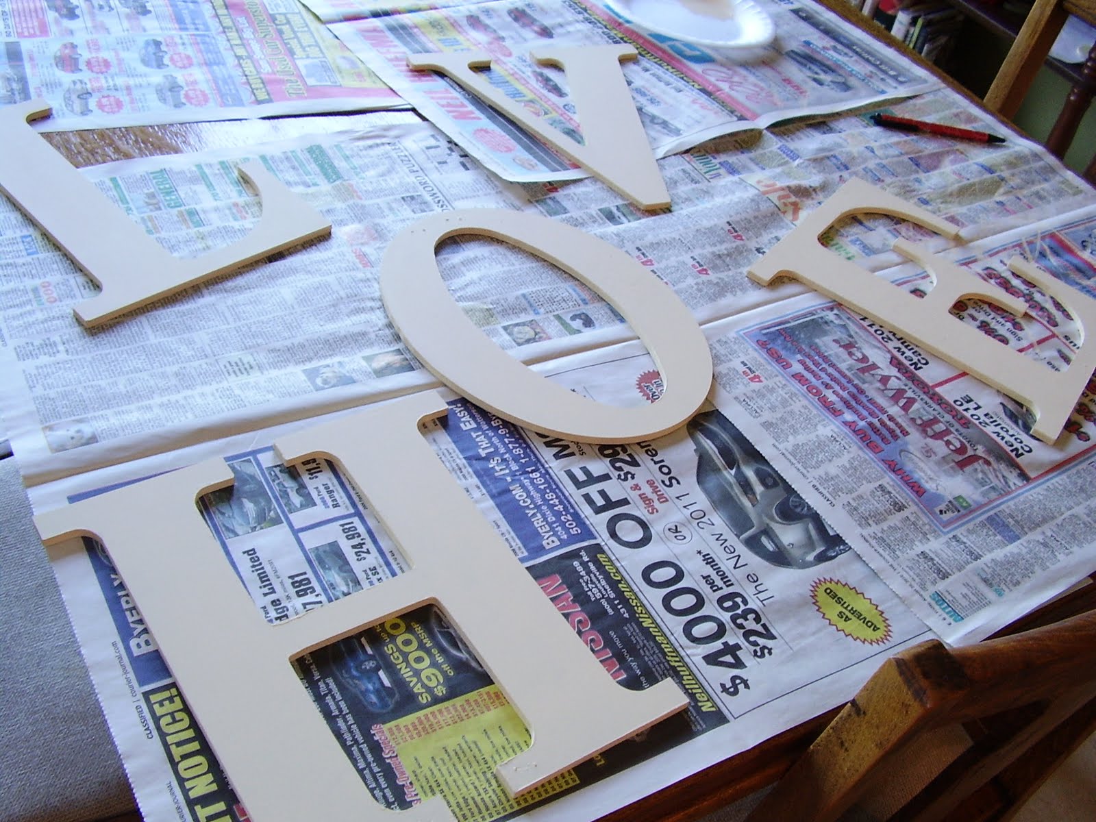 The Sweet Life: Craft Project: Decorative Letters