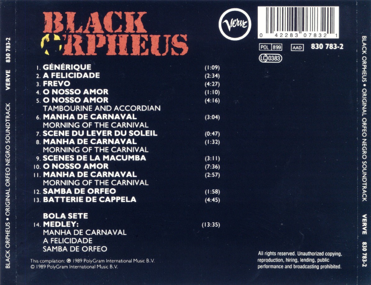OST – Orfeu Negro (Antonio Carlos Jobim & Luiz Bonfa) (1959) | 3 brain ...
