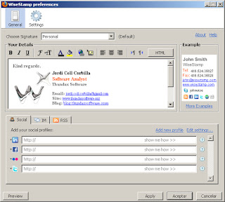 Creating a nice email signature with WiseStamp