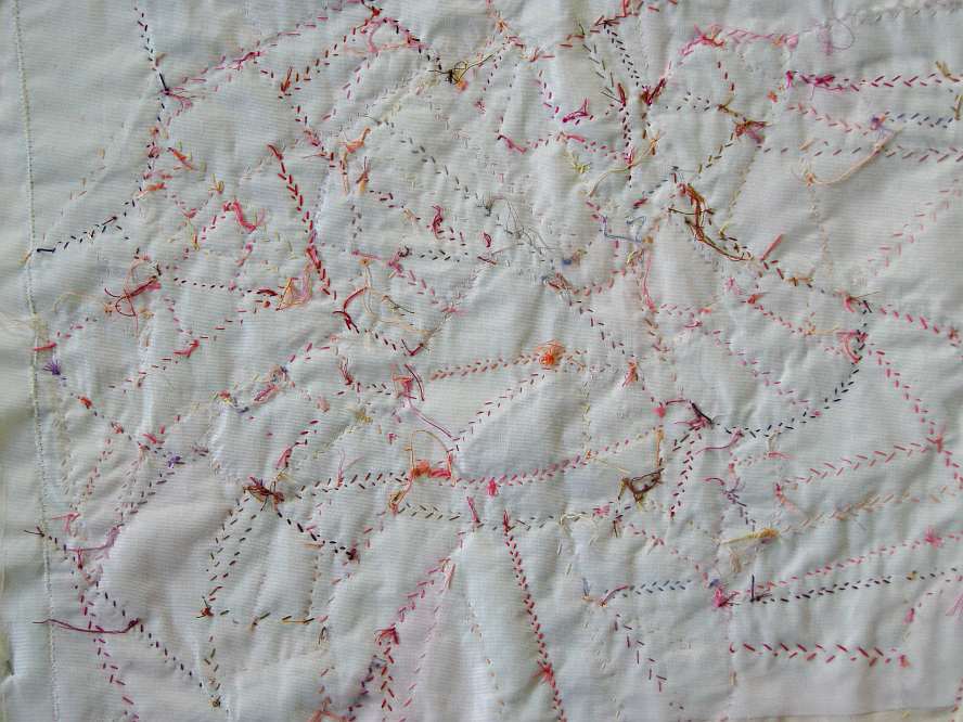 Allie's in Stitches: Crumb Pieced Pillow....Stitching Complete