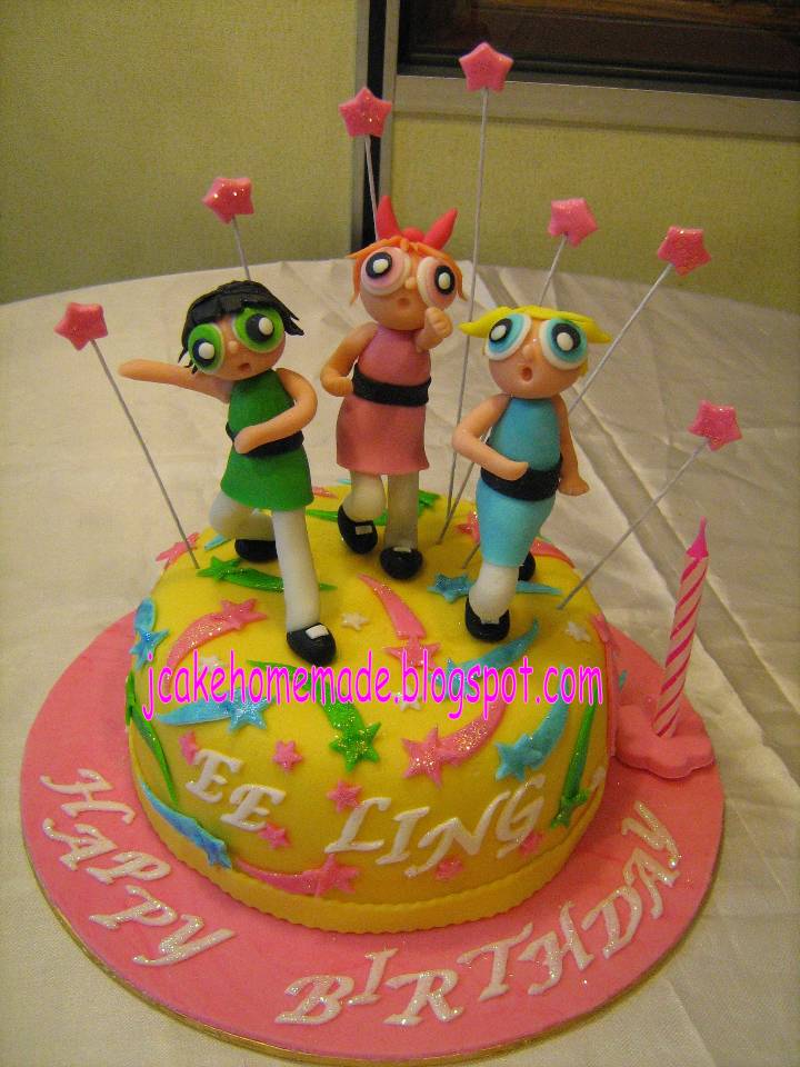 Jcakehomemade: Powerpuff girls Theme Cake